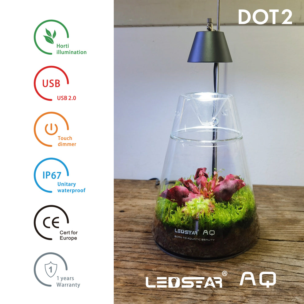 LEDSTAR デスクトップ型水槽ライト DOT2｜洗練された存在感｜
